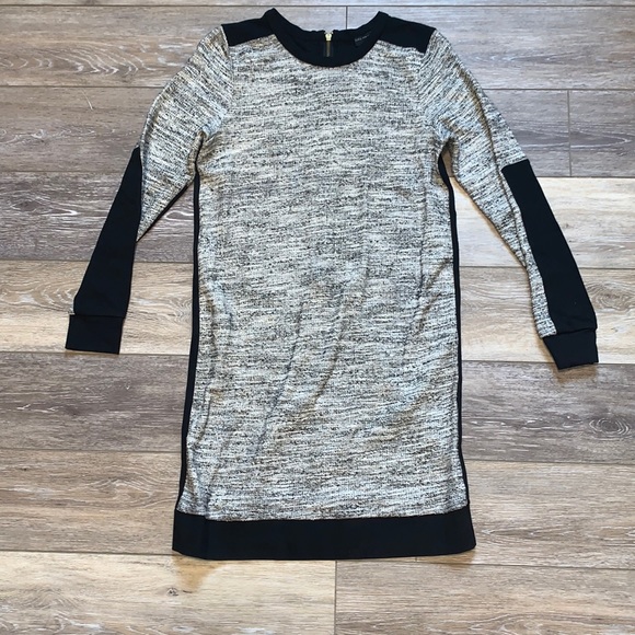 Zara | Dresses | Zara Wb Collection White And Black Long Sleeve Dress ...